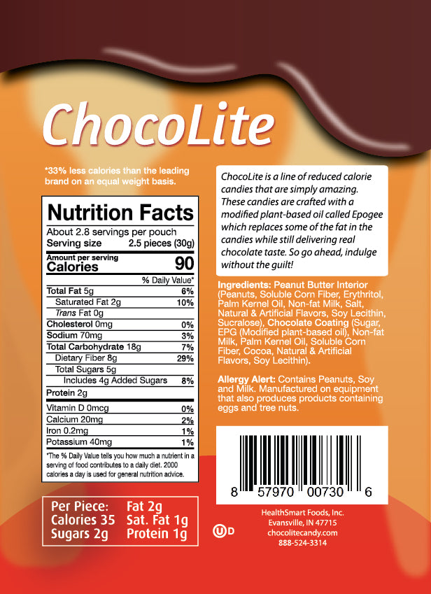 ChocoLite Peanut Butter Patties 7 Count Pouch – HealthSmart Foods