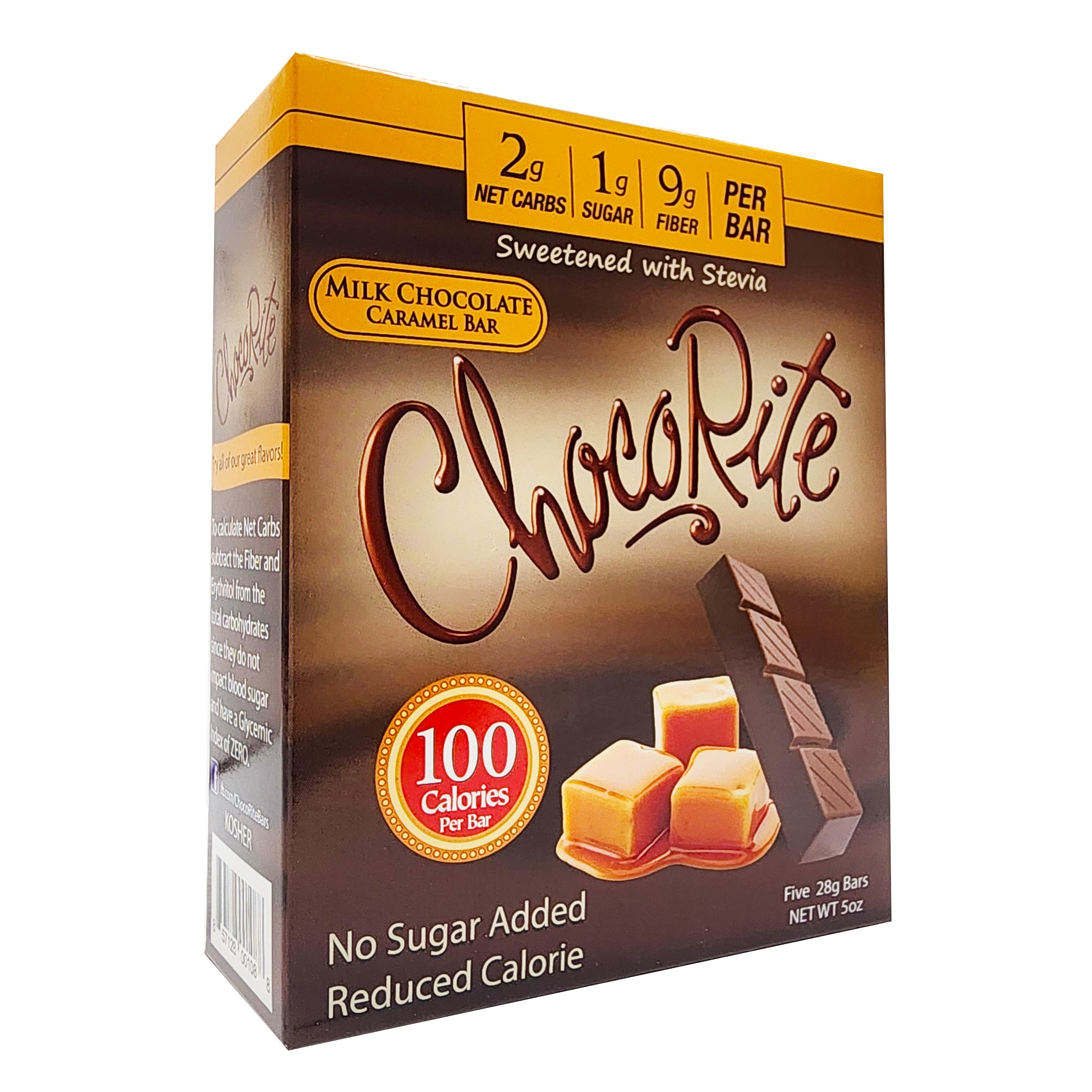 ChocoRite Sugar Free Milk Chocolate Caramel Bar – HealthSmart Foods