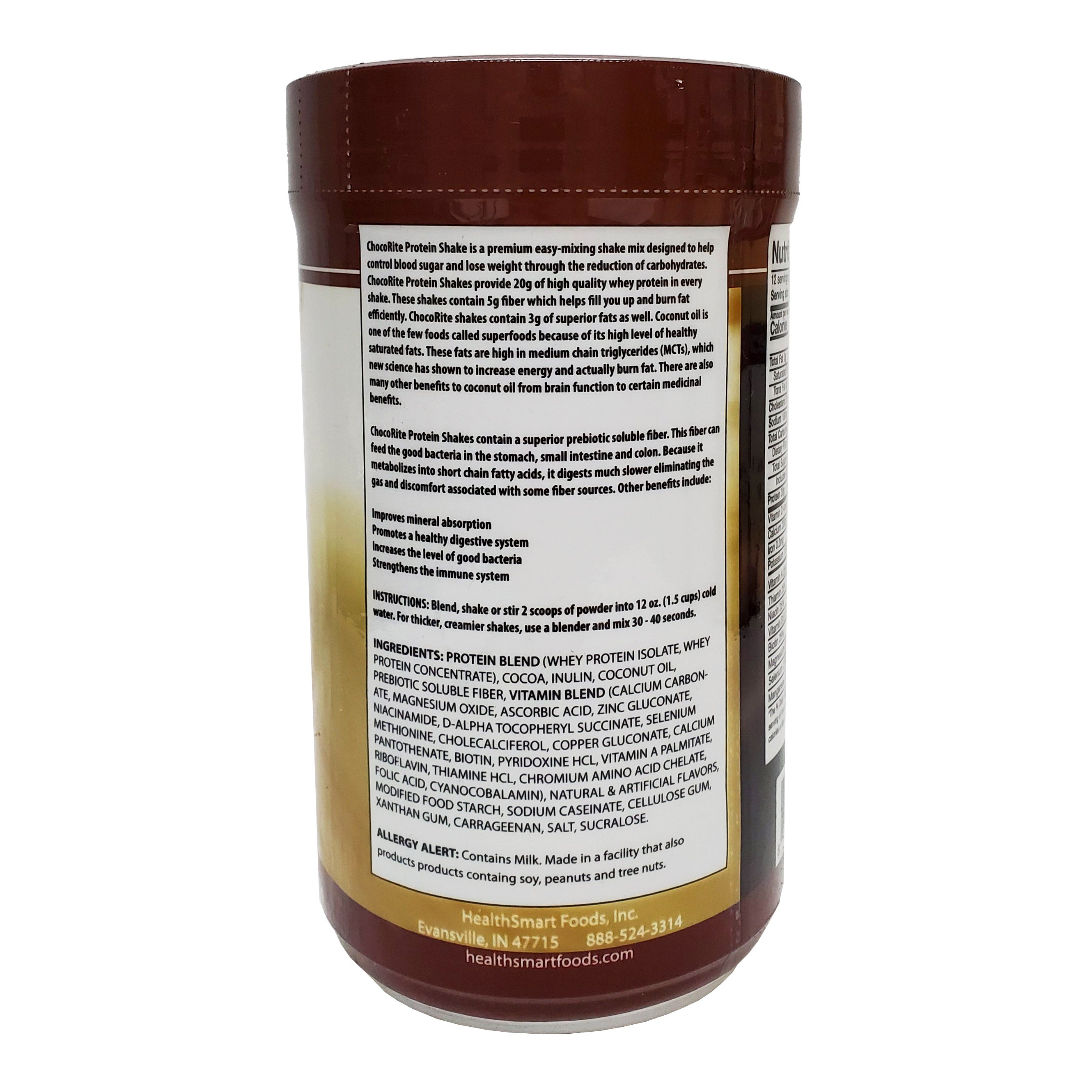 ChocoRite Protein Shake Mix Chocolate Fudge Brownie – HealthSmart Foods