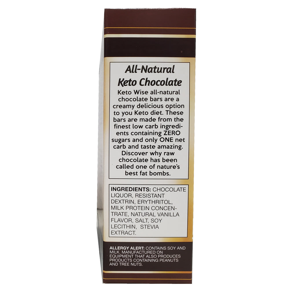 Keto Wise Fat Bomb Dark Chocolate Bar – HealthSmart Foods